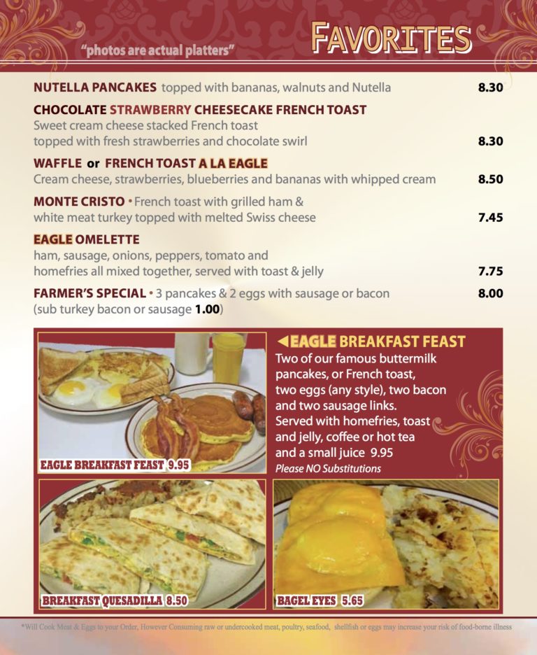 Favorites - Eagle Diner | Warminster PA | Our Doors Are Always Open